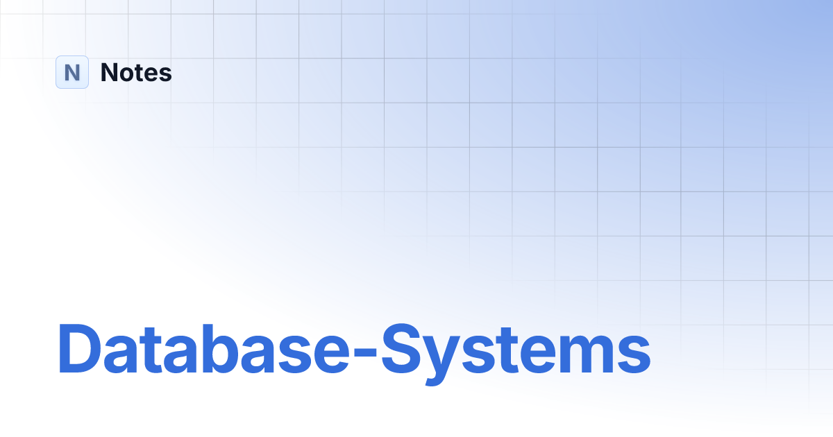 Database-Systems | Notes